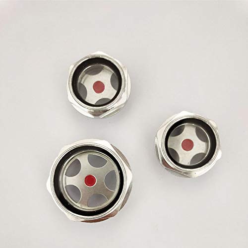 M10 M12 M14 M16 M18 M20 M22 M24 M26 M27 M30 M33 Male Thread Aluminum Alloy Hex Head Oil Sight Glass Window For Air Compressor - (Thread Specification: M27x1.5)