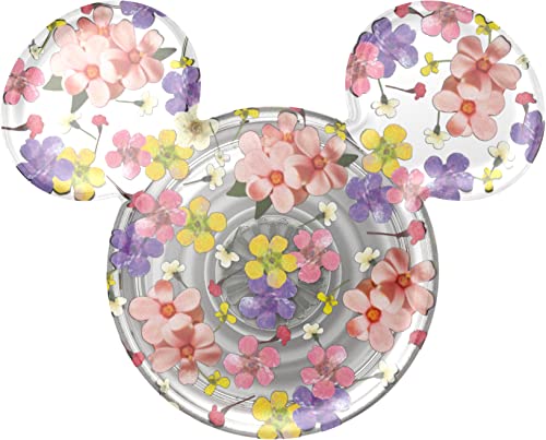 PopSockets Phone Grip with Expanding Kickstand, PopSockets for Phone, Disney, Mickey Earridescent - Cascading Flowers