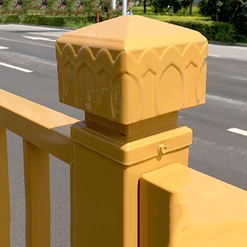 POCHY Fence Post Cap, Acorn Top Fence Finials, Galvanized Iron Railing Cover for Villa Stair, Mailbox, Deck, Dock, Piling Caps, 4 Pcs,60x60mm