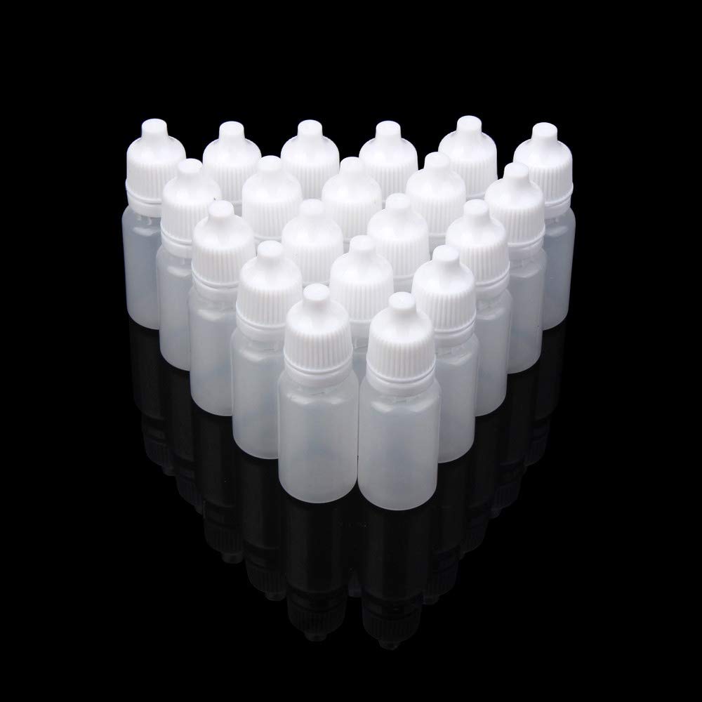 US 50pcs 30ml Empty Plastic Squeezable Dropper Bottles Eye Liquid Dropper Sample