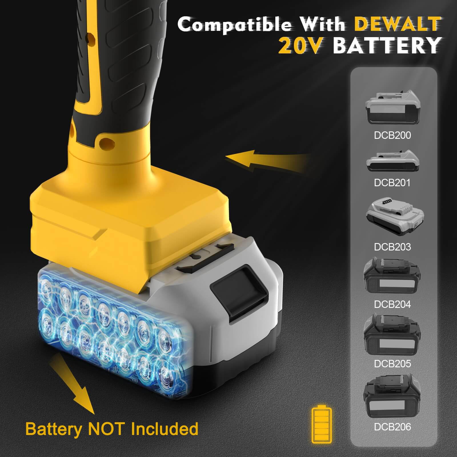 Tile Vibration Leveling Compatible With Dewalt 20V Max Battery, Portable Cordless Tile Vibrator Tool with Digital Display 8 Adjustable Speed & Superior Suction Cup for Tile,Floor,Wall,Thick Glass