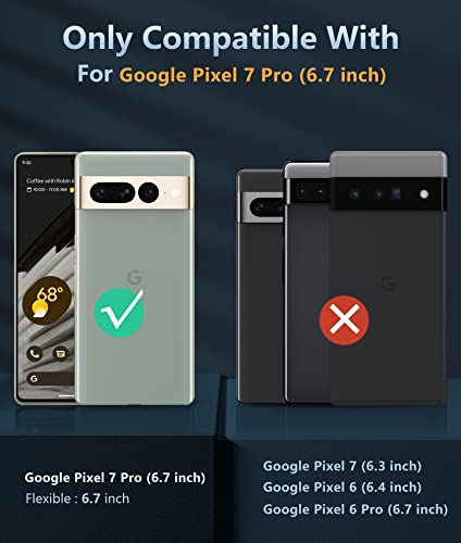 PUJUE for Google Pixel 7-Pro Clear Case: Pixel 7 Pro Dual Shockproof Protective Cell Case | Anti-Yellowing Silicone TPU | Full Protection Slim Bling | Clear Bumper Rubber Cell Phone Cover