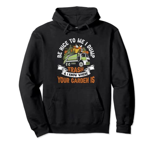 Trash Truck Driver Trashman Dustman Garbage Collector Truck Pullover Hoodie