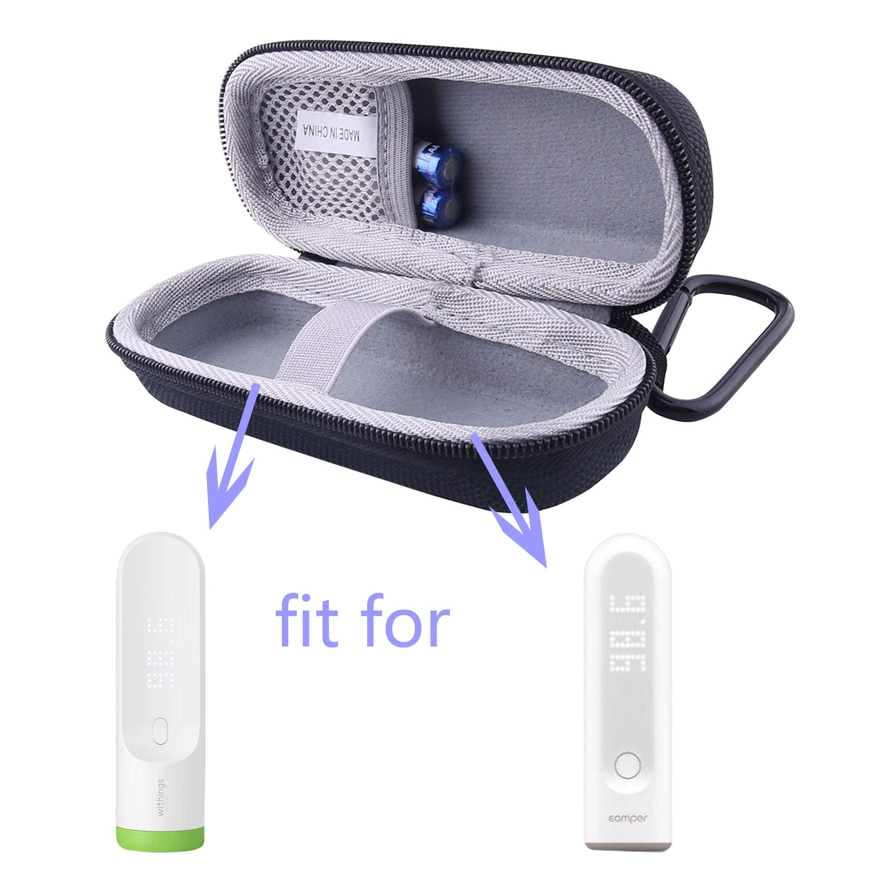 WERJIA Hard Carrying Case for Withings Thermo β Smart Temporal Thermometer (CASE ONLY)