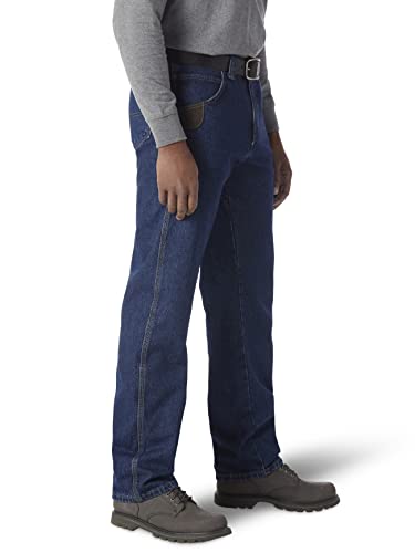 Wrangler Riggs Workwear mens Relaxed Fit Five Pocket jeans, Antique Indigo, 40W x 30L US