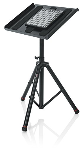 Gator Frameworks Heavy Duty Deluxe Adjustable Multi-Media Gear Stand Featuring 100x100 Vesa Mounting Brackets | Ideal for Laptops and more; Min/Max Height - 36"/48" (GFW-UTL-MEDIATRAY2)
