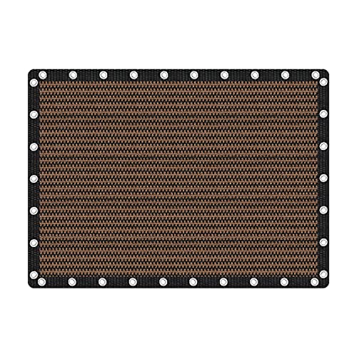 VICLLAX Shade Fabric Sun Shade Cloth Privacy Screen with Grommets for Patio Garden Pergola Cover Canopy 10x14 FT, Mocha