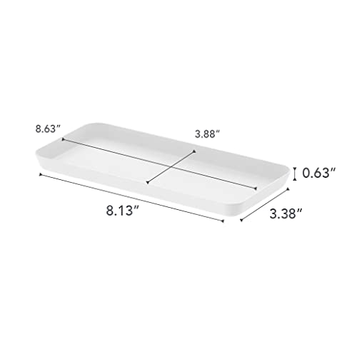 YAMAZAKI home Tower Amenity Tray L White, Flat