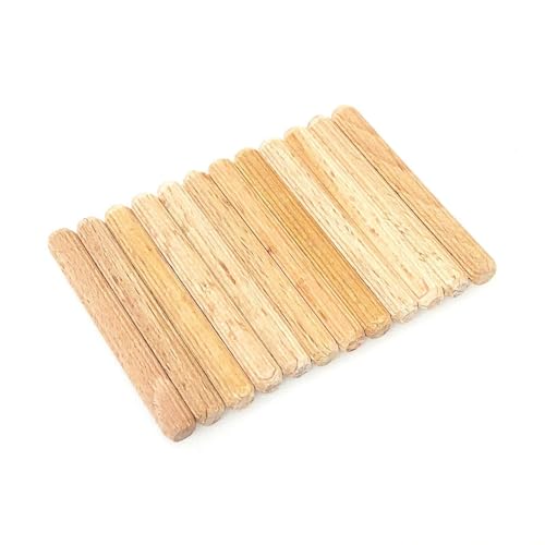 Replacement for fits 6 x 50mm Wooden Dowels - Fluted Birch Wood - Kiln Dried (Pack of 12)