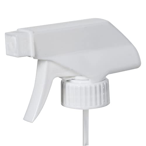 Plastic Spray Bottles for Cleaning, Empty and Reusable, 32 oz., White, HDPE bottles, Leak Proof, Cleaning Solutions, Water, Auto Detailing, or Bathroom and Kitchen, Commercial and Residential, 2 PACK.