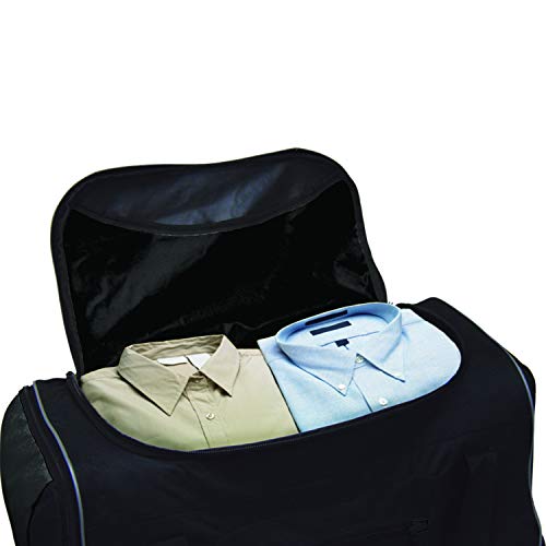 Travelers Club Adventure Rolling Travel Duffel Bag, Black, 22-Inch