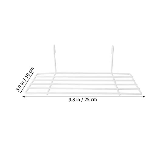 VILLCASE Black Shelf Parrot Grid Iron Frame, Hanging Iron Frame Shelf Bird Perch Grid Wall Shelf Simple Wall Decoration for Pet Parrot Bird Parakeets Cockatiels Perching (White) 1PCS Black Decor