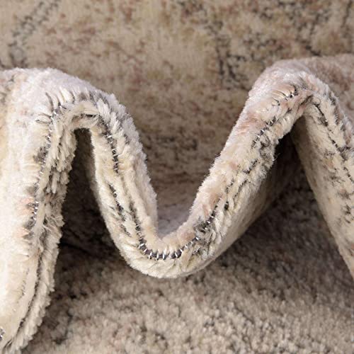 Rugs.com Oregon Collection Rug β 8' x 11' Ivory Low-Pile Rug Perfect for Living Rooms, Large Dining Rooms, Open Floorplans