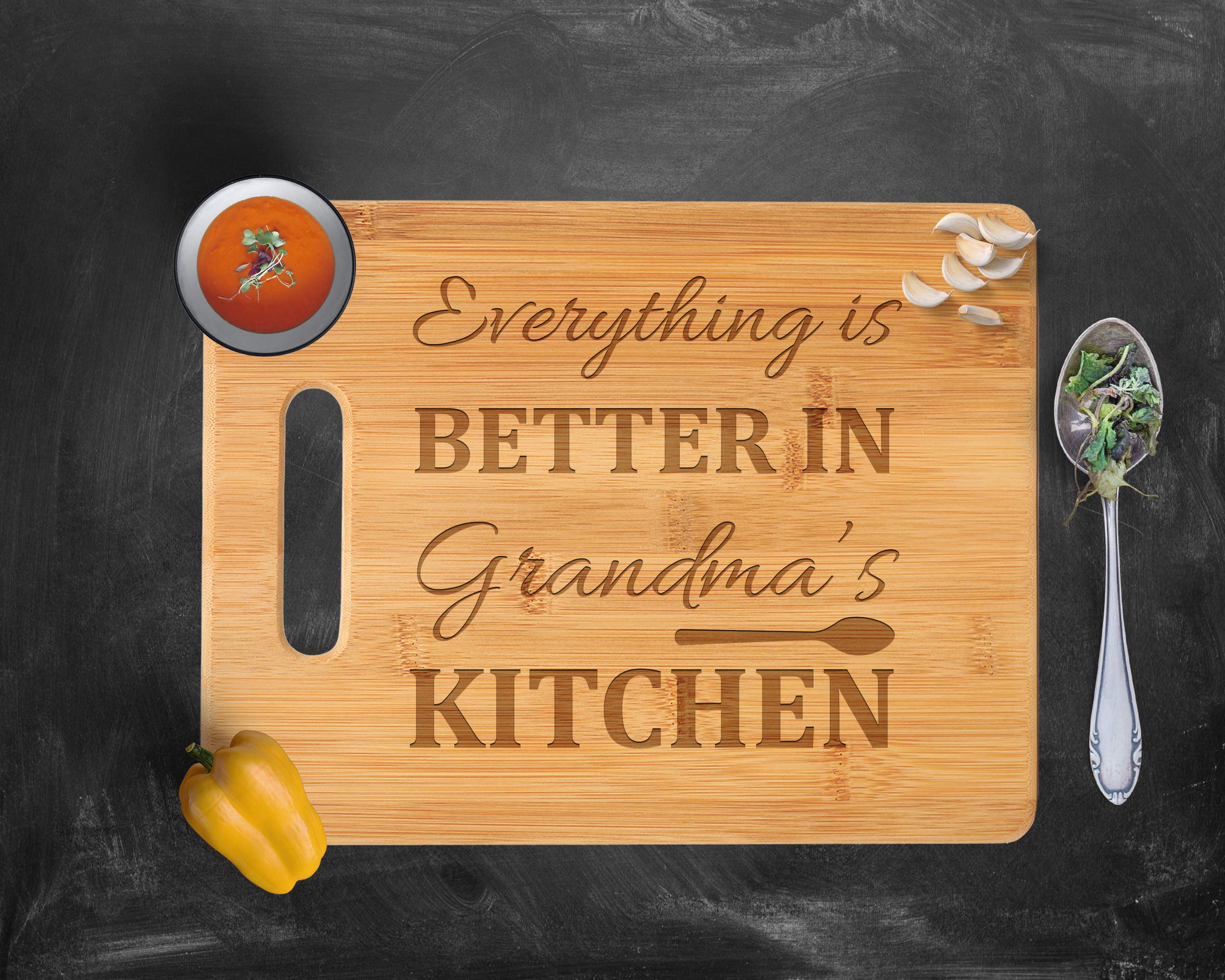 Krezy Case Wooden Cutting Board, Laser Engraved Board, Chopping board-Gift for Mom, Gift for Grandma,Cutting board for Grandma, Mothers day Gift,Grandma's kitchen