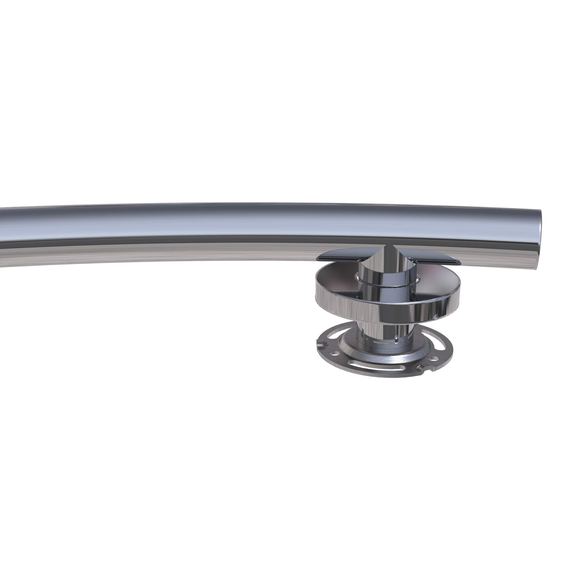Plumb Pak GB2022-16PC Decorative Stainless Steel Wave Grab Bar, 16-inch, Polished Chrome