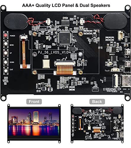 Raspberry Pi Screen 7 Inch Touchscreen Monitor 1024x600 Portable HDMI Monitor Raspberry Pi Display Fit for Raspberry Pi 4/3/2/Zero/B/B+ Win11/10/8/7, Free-Driver