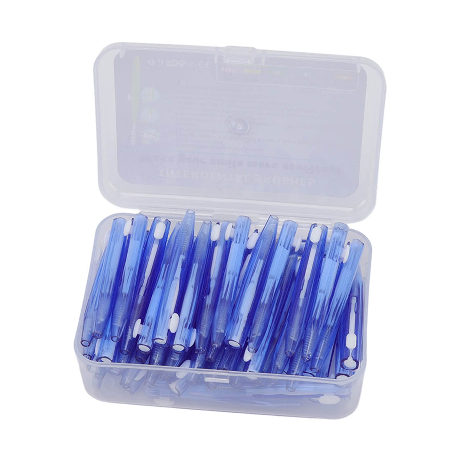 plplaaoo 60Pcs interdental Brushes, Braces Brushes for Cleaning,Practical Slim interdental Brush with Comfortable PP Handle for Adults & Children Orthodontic Care,Tooth Cleaning Tools(Blue), Inter