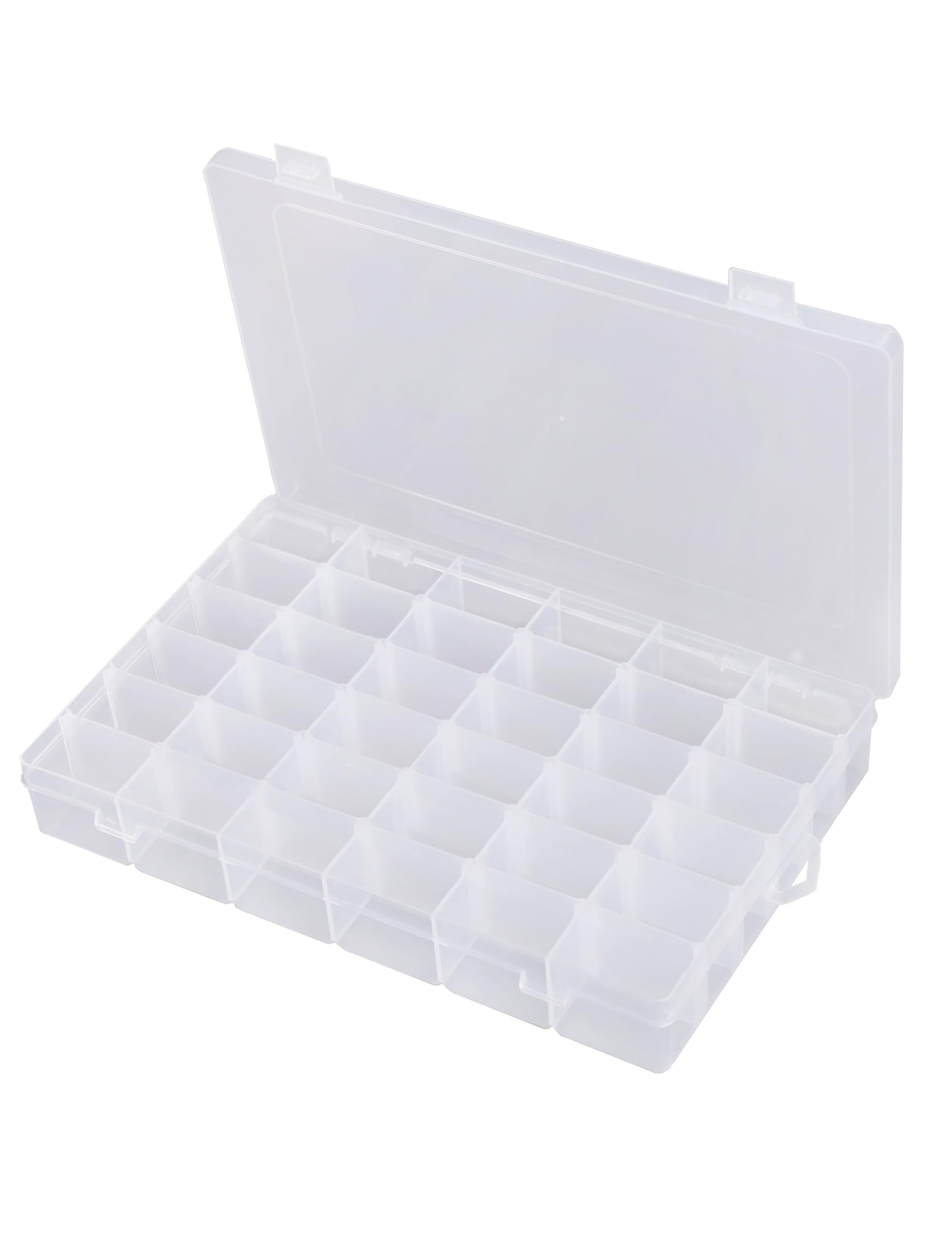 Tnqhuq Bead Organizer 36 Grid Organizer Box Plastic Bead Storage Containers Jewelry Storage Organizer Clear Compartment Craft Organizer Box with Dividers