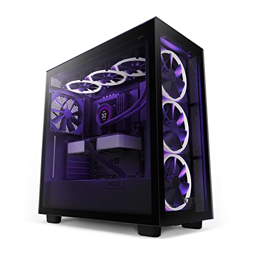 NZXT H7 Elite - CM-H71EB-01 - ATX Mid Tower PC Gaming Case - Front I/O USB Type-C Port - Quick-Release Tempered Glass Side Panel - Black