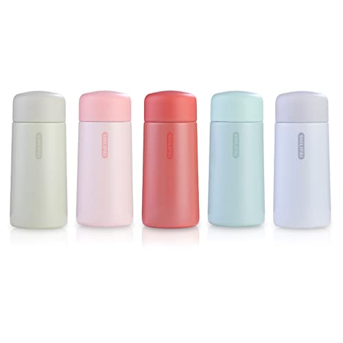 Stainless Steel Thermos 150ml/5oz Mini Insulated Water Bottle Teens Students Adults Winter Warm Keeping Vacuum Flasks vacuum flasks & thermoses metal green pink red sky blue white