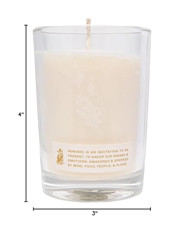 Rewined - Premium Champagne Scented Candles (6oz) - Velvety Smooth, Smoky Scented with Notes of Peony, Bergamot, Peach Blossom & Brioche - Non Toxic Candles
