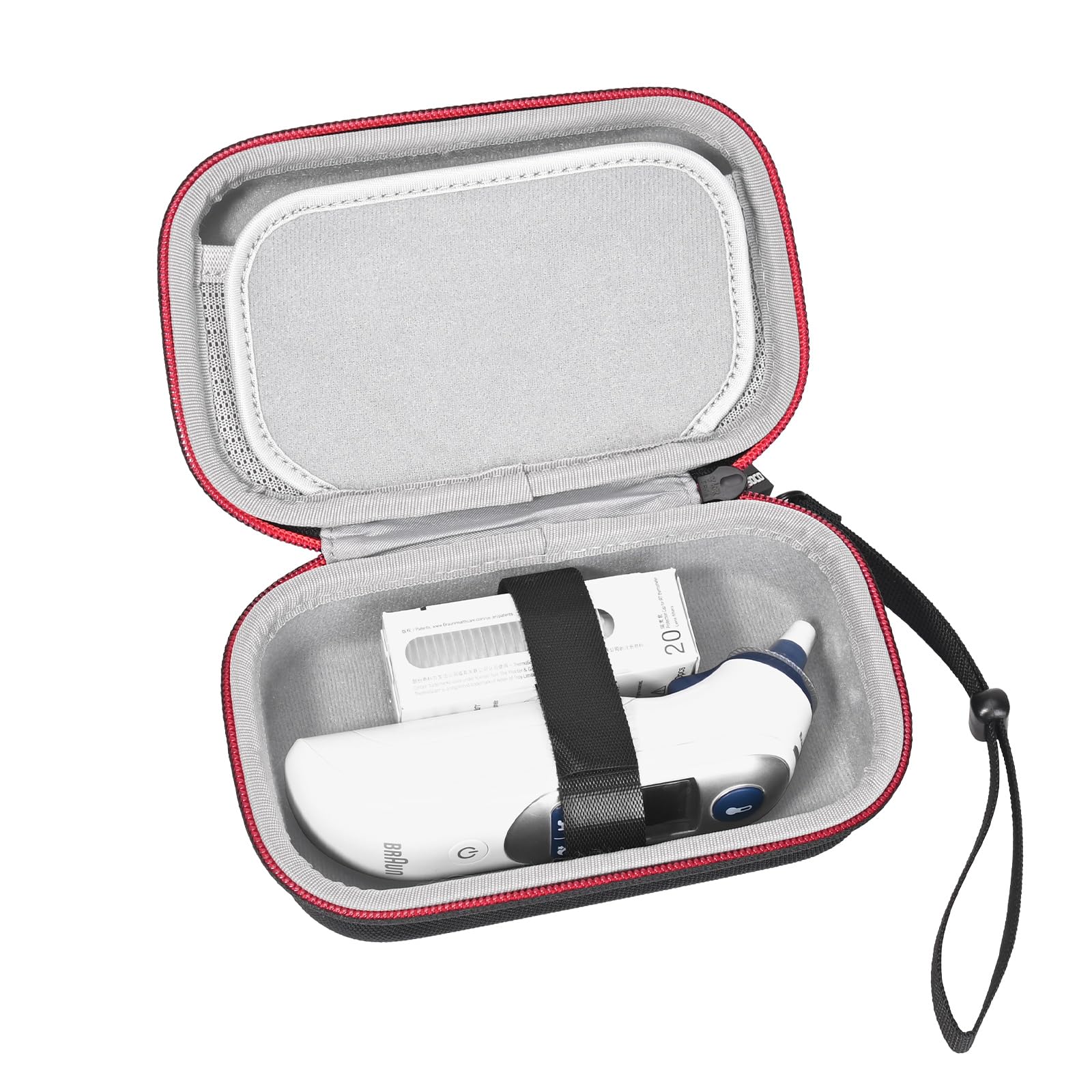 RLSOCO Hard Case for Braun ThermoScan 7/ThermoScan 5/ThermoScan 6 Digital Ear Thermometer,Fits for Braun IRT6500/IRT6520/IRT6515/IRT6020 Ear Thermometers (Grey Lining)