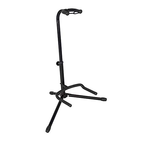 Gator Frameworks Adjustable Guitar Stand, Holds Single Electric or Acoustic Guitar (GFW-GTR-1000),Black