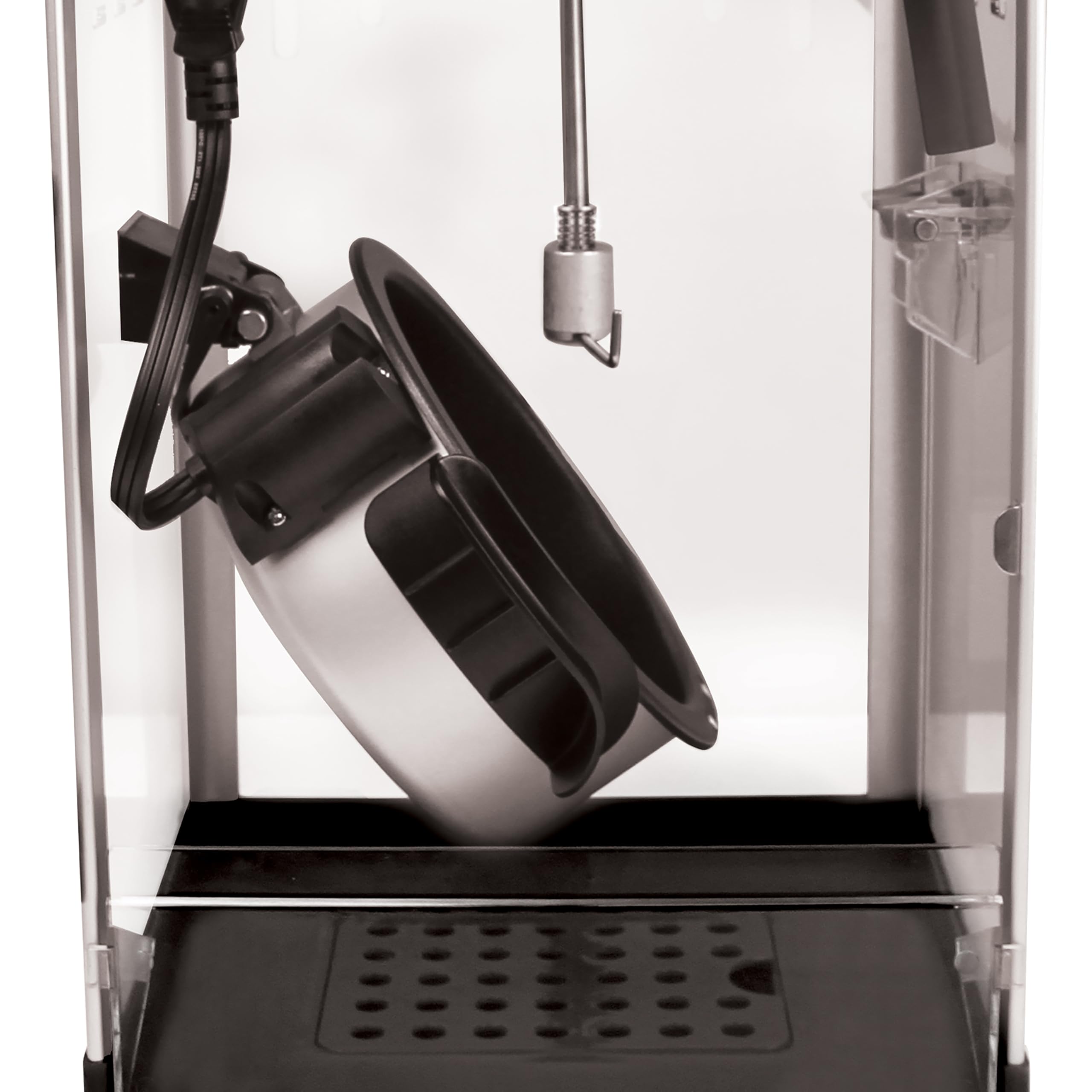 West Bend Stir Crazy Movie Theater Popcorn Popper, Gourmet Popcorn Maker Machine with Nonstick Popcorn Kettle, Measuring Tool and Popcorn Scoop for Popcorn Machine, 4 Qt., Black