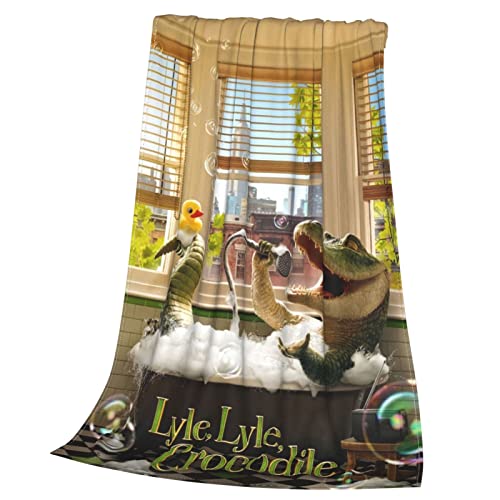 sunmond Crocodile Blanket Ultra-Soft for Couch Bed Warm 50''x40'' Fleece Plush Throw Blanket Suitable for All Season, Black