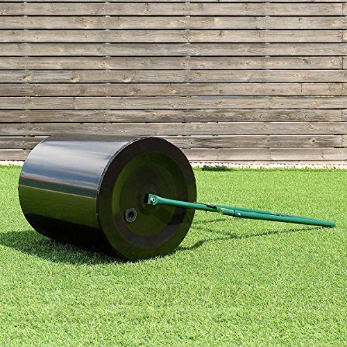 Push Reel Lawn Mower,Lawn Roller, 16 Gallon/60 L Heavy-Duty Tow Behind Water/Sand Filled Sod Drum Roller for Garden Yard Park, 16 by 20-Inch