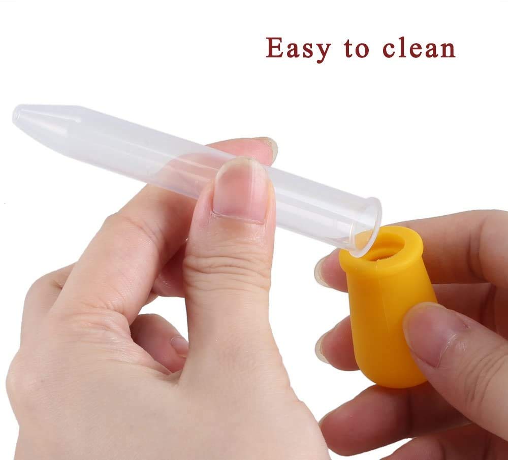 vaoruteng 8 Pack Liquid Droppers Silicone 5ml Clear Liquid Medicine Eye Dropper with Bulb Tip for Kids Candy Mold