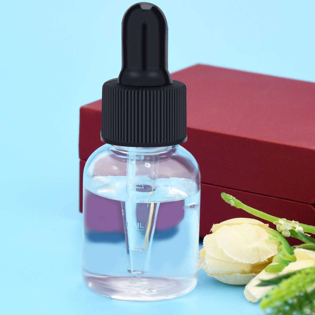Yookat Eye Dropper Bottles 20 Pack 25ml Dropper Bottles 20 Pieces Labels and 2 Pieces Funnels Plastic Dropping Bottles Set for Essential Oils Travel and Lab