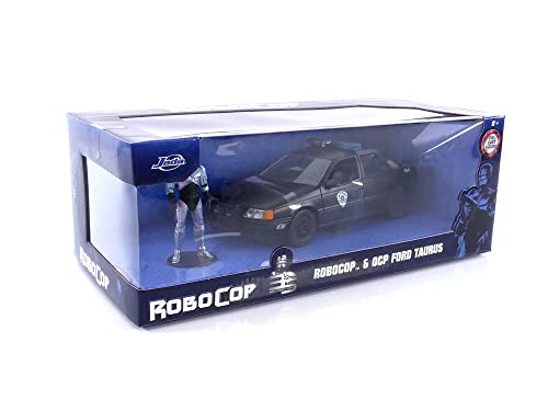 Robocop 35th Anniversary 1:24 OCP Ford Taurus Die-Cast Car & 2.75" Robocop Figure, Toys for Kids and Adults