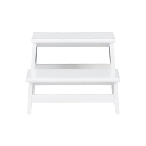 Powell Linon Tyler Wood Bed Step Stool in White