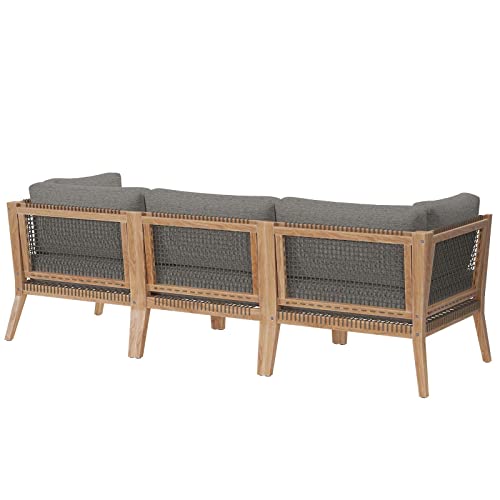 Modway Clearwater Sofas, Gray Graphite