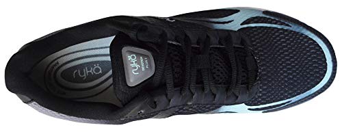 Ryka Women's Devotion Plus 2 Black/Mint Walking Shoe, 8 M, US