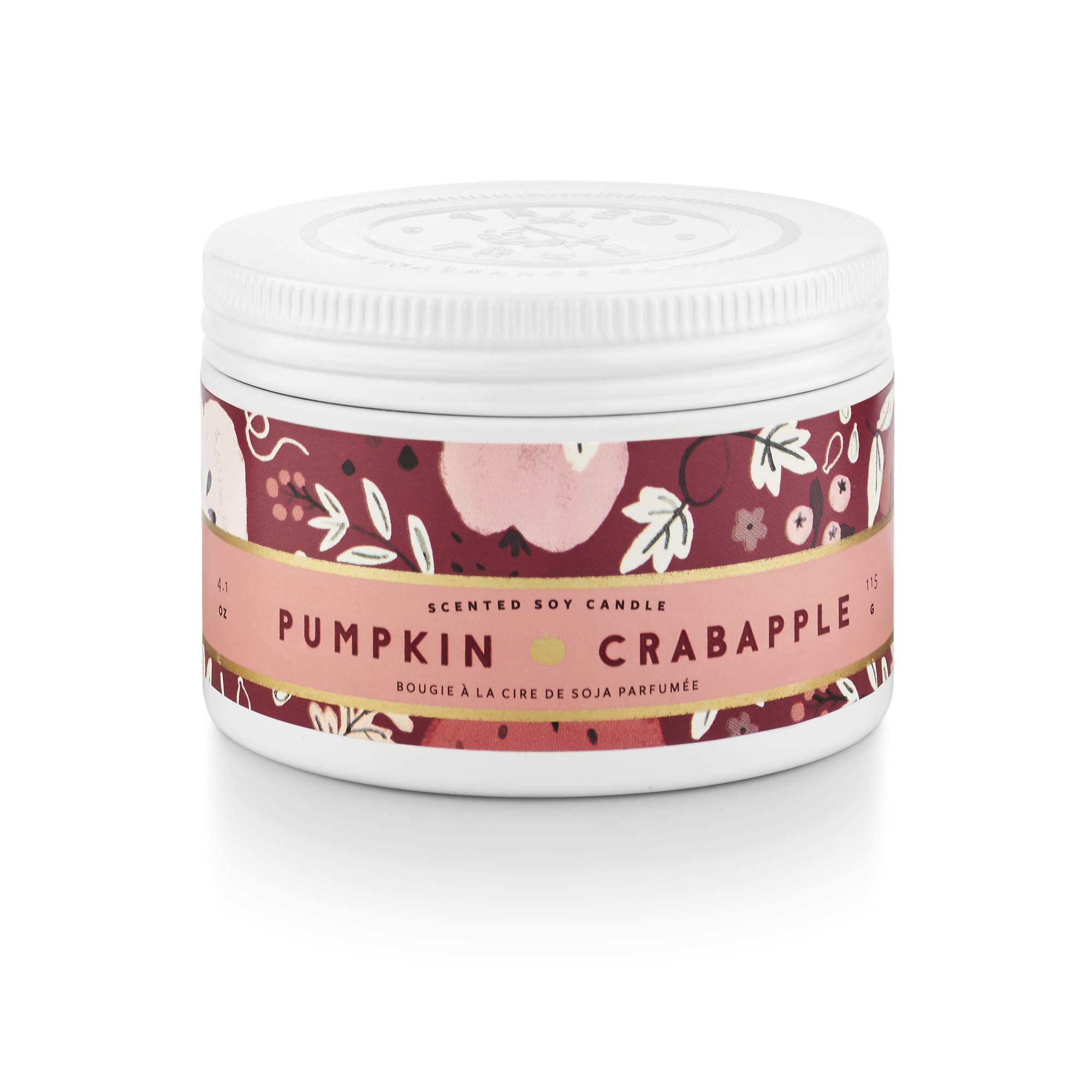 Tried & True Pumpkin Crabapple Small Tin Candle, 4.1 oz.