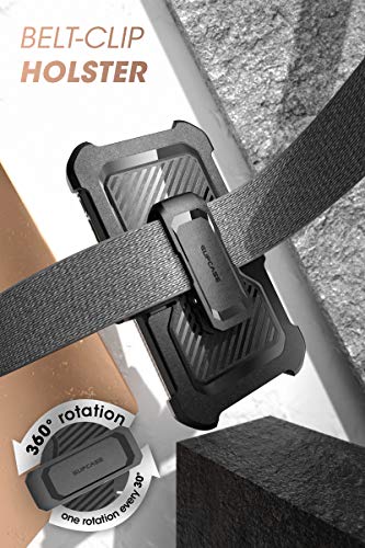 SUPCASE UB Pro Case for Google Pixel 6A (2022 Release), [Extra Front Frame] Full-Body Dual Layer Rugged Belt-Clip & Kickstand Case with Built-in Screen Protector (Black)