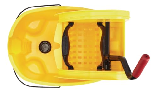 Rubbermaid Commercial Down Press Wringer for WaveBrake Buckets, 16-32 oz Capacity, Yellow, Heavy Duty Mopping/Cleaning for Professional/Janitorial Use