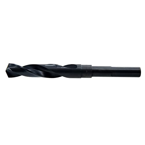 MAXTOOL 21/32" Silver and Deming Drill Bits HSS M2 S & D Drill Bits Prentice Twist Drills Black Oxide 3-Flat on 1/2" Shank 3-Flat 6" OAL; SD02B03R042
