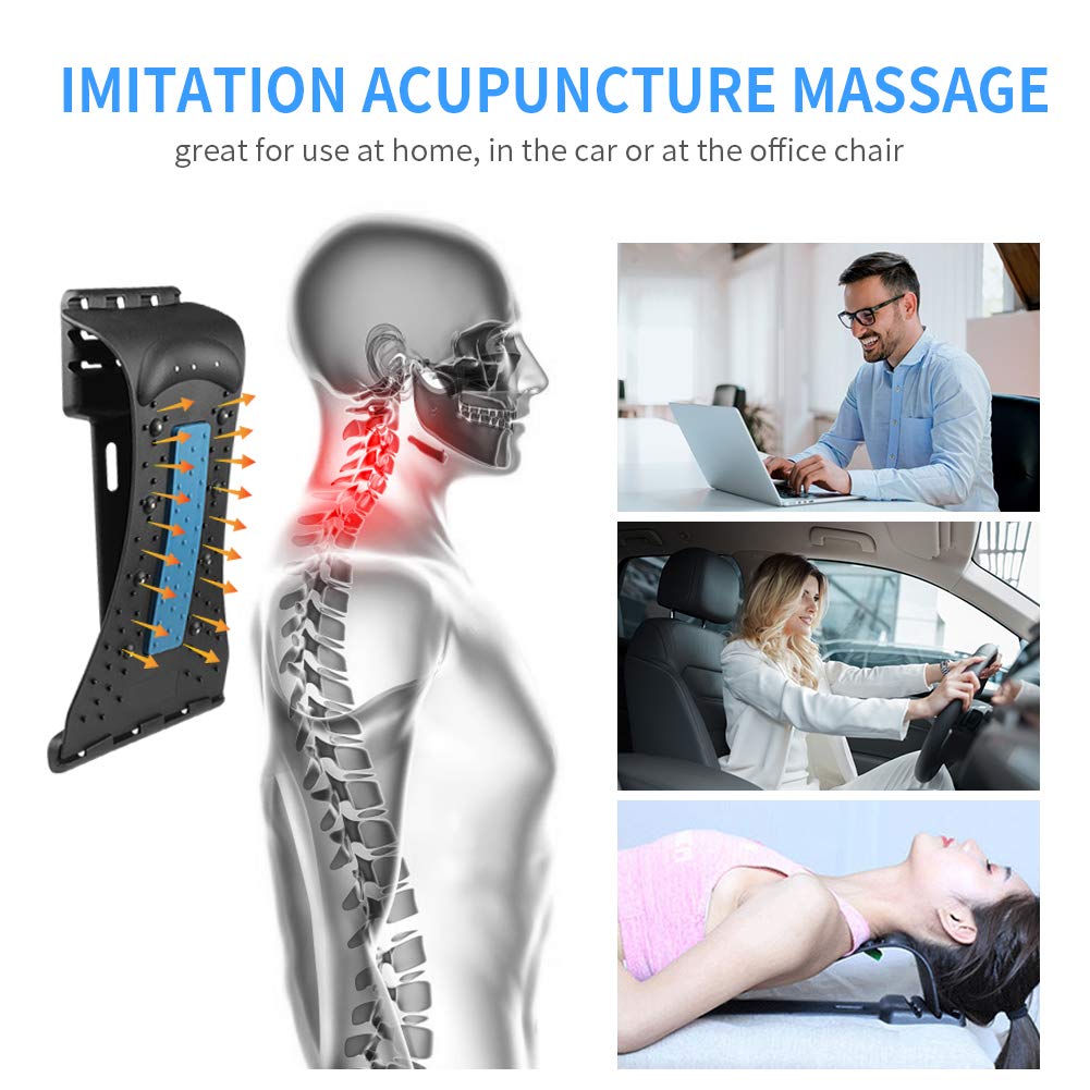 GES Back Stretcher Neck Stretcher Set of 2, Lumbar Support for Lower Back Pain Relief & Spine Deck for Cervical Pain Relief - Back Massager Spine Stretcher for Herniated Disc pain relief Sciatica