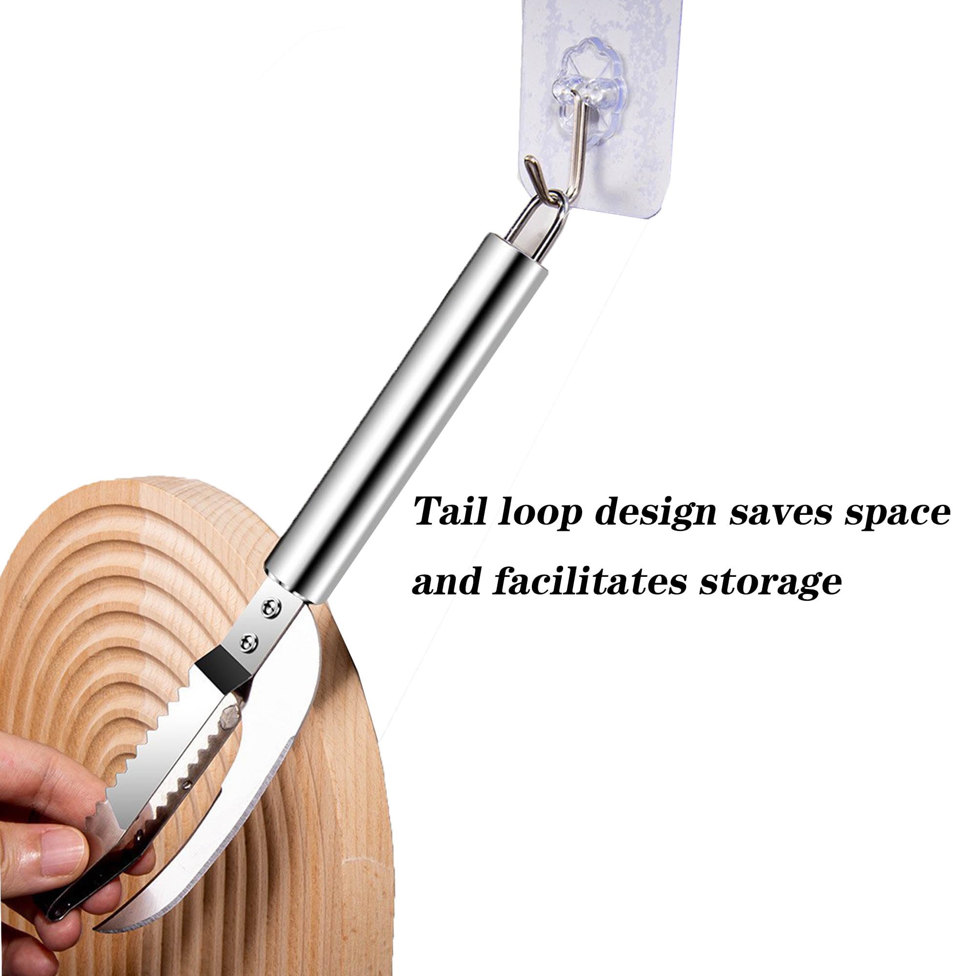 UnisonPet Fish Scaler Tool Fish Scale Knife Cut/Scrape/Dig 3-in-1 Multifunction Fish Scale Knife Fish Scale Remover Household Kitchen Fish Scale Tool