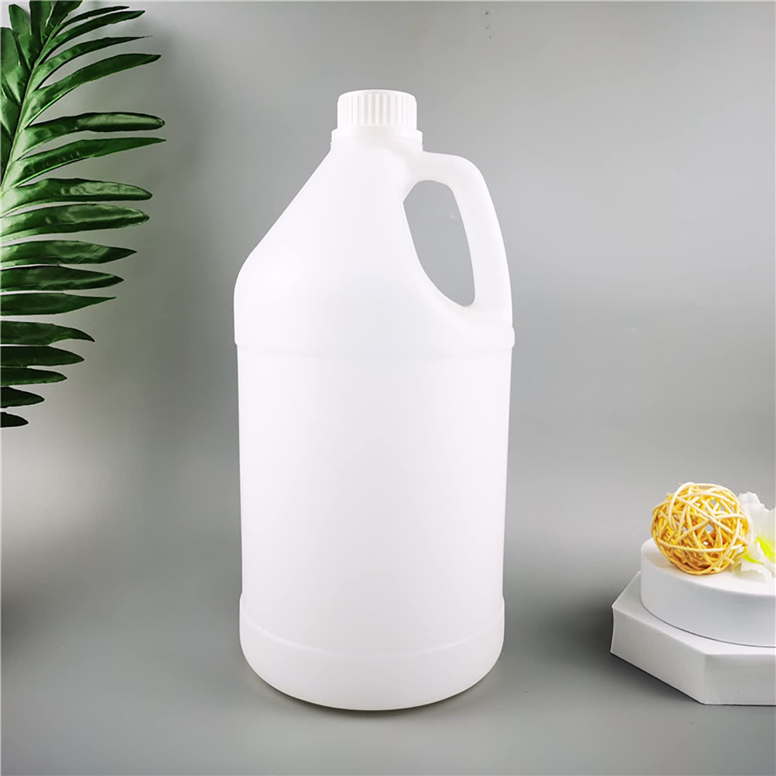 WUWEOT 2 Pack 1 Gallon HDPE Plastic Jugs, Empty Bottle Jug with Child Resistant Airtight Lids for Home and Commercial Use, Water Storage Containers for Water, Soaps, Detergents, Liquids