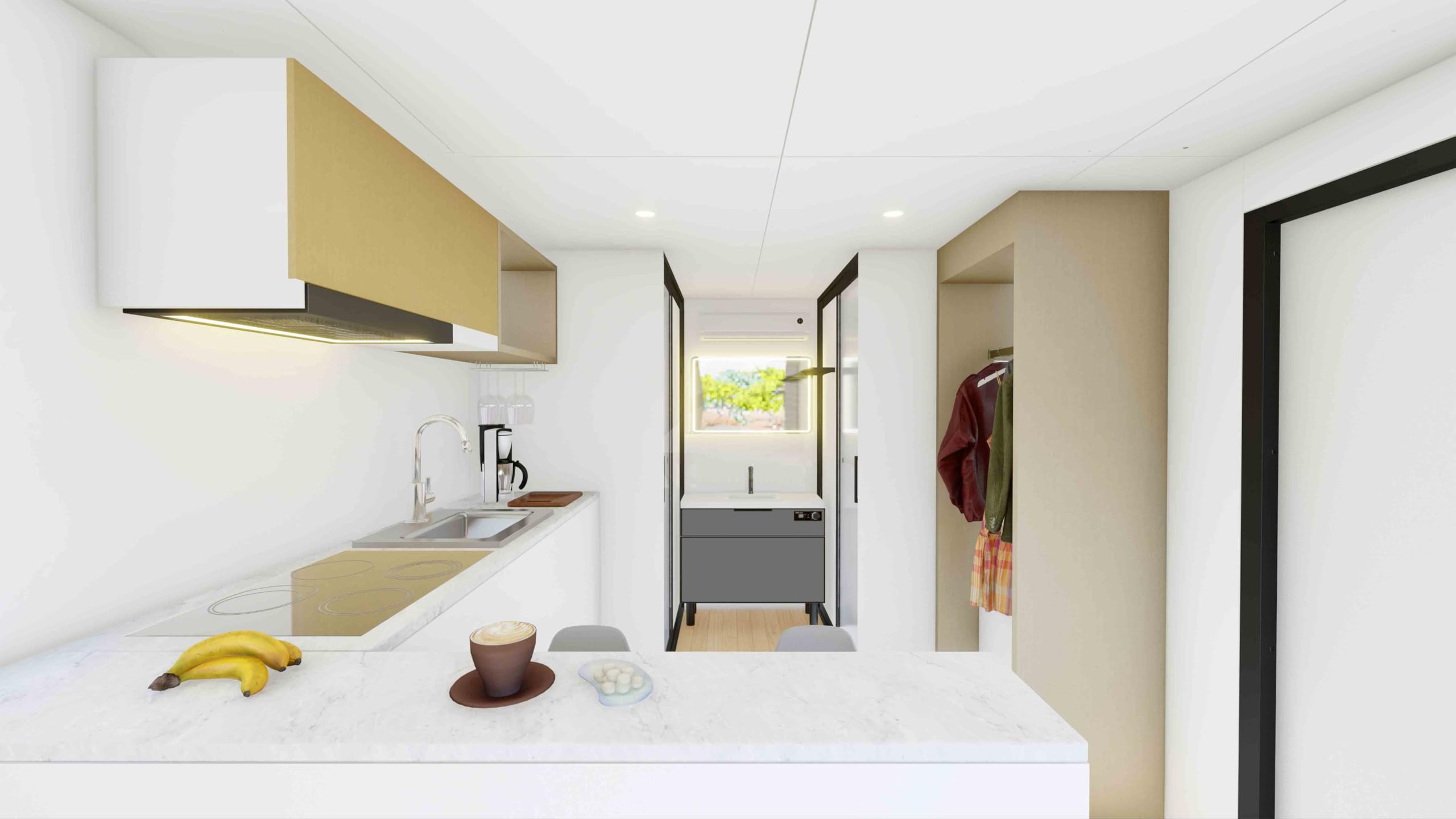 Portable Homes Design Creative 4 Bedrooms with 1 Ensuite and 1 Common Bathroom Prefab Luxury Detachable 2 Story Office Home.