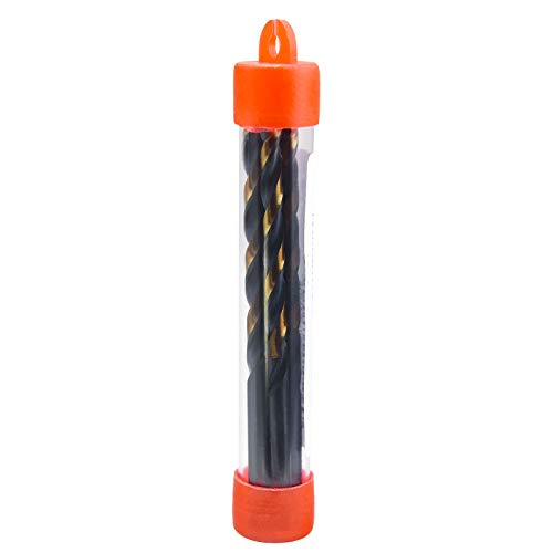 MAXTOOL No.10 5pcs Identical Jobber Length Drills Dia 0.1935" HSS M2 Twist Drill Bits Wire Gauge Gage Numbered Straight Shank Drills; JBN02H10R10P5