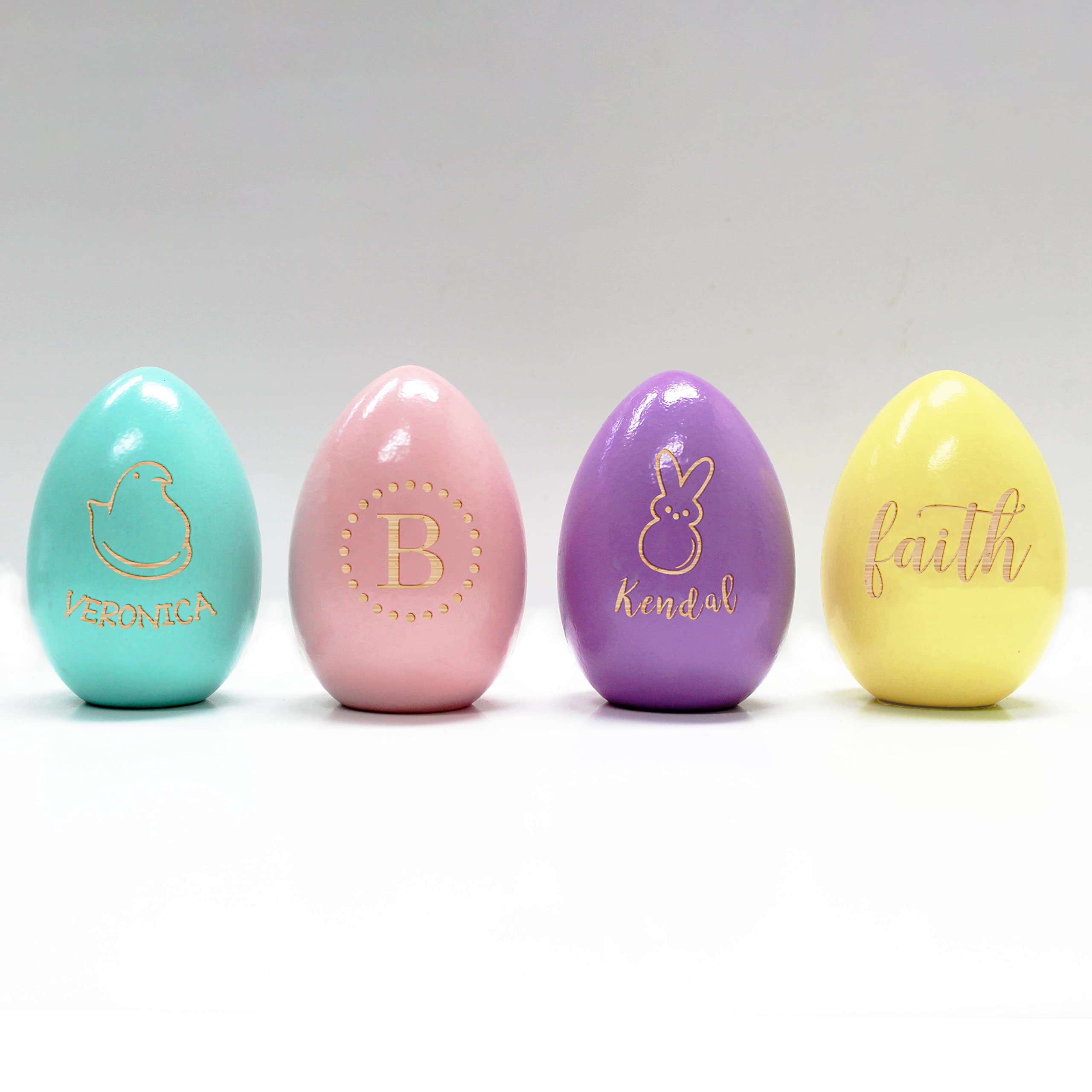 MYETCHEY Personalized Easter egg Easter basket stuffers for babies Baby Easter Easter gifts for toddlers Wood Easter Egg Easter basket stuffers for toddler (Egg)