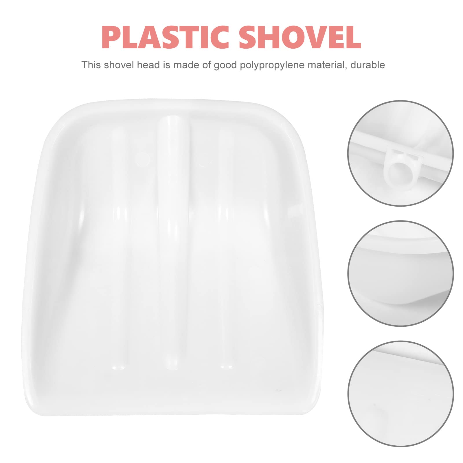 LUOZZY 2pcs Plastic Shovel Head Replacement Snow Shovel Grain Shovel Poultry Feed Shovel for Industry - Large