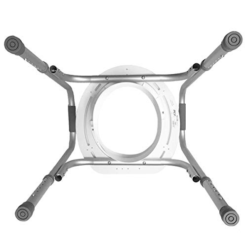 PCP Raised Toilet Seat and Safety Frame (Two-in-One), Adjustable Rise Height, Secure Elevated Lift Over Bowl, Made in USA, Regular