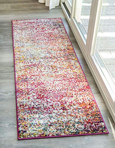 Unique Loom Richmond Collection Area Rug - Medallion (2' x 6' 1" Runner, Multi/ Black)