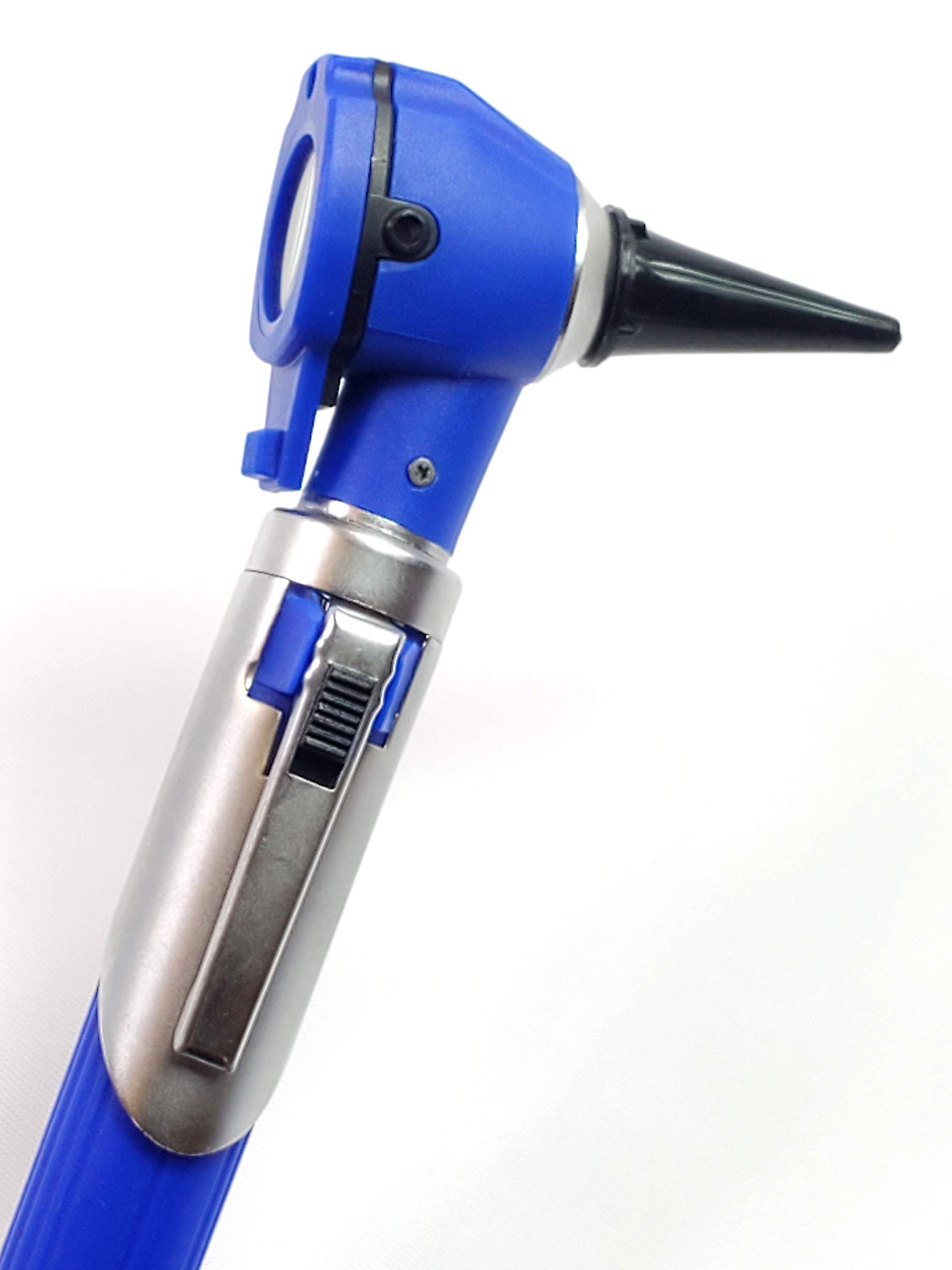 Premium Double Handle Otoscope Set -Otoscope/Great for School -Cynamed (BLUE)
